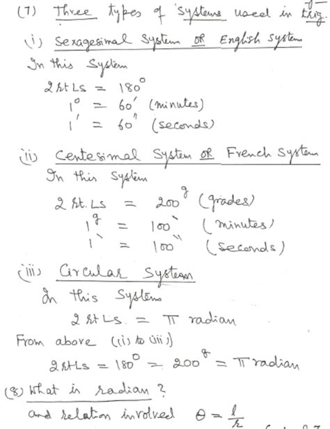 Cbse Class 11 Mathematics Trigonometry Notes Set B
