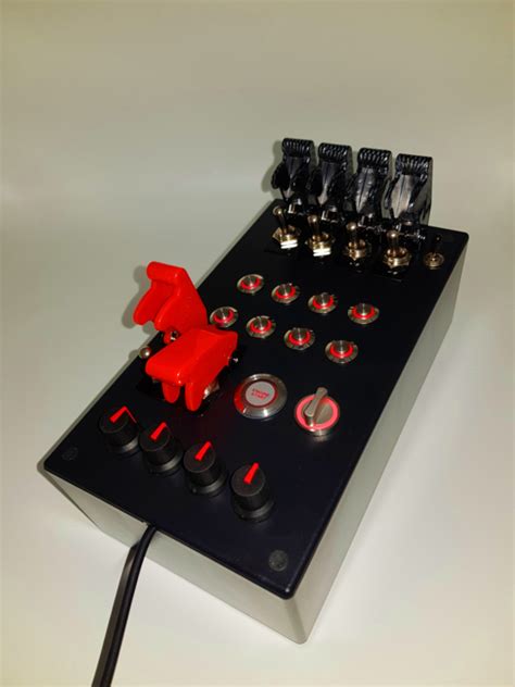 Pc Usb Button Box 29 Functions Back Lit Red Sim Racing Usb Button