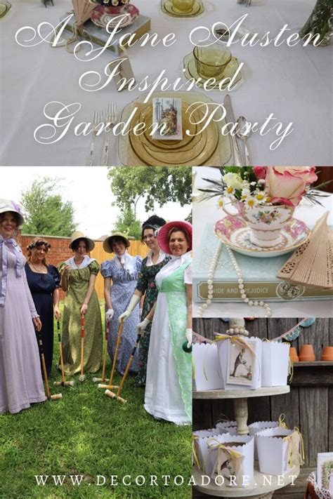 A Jane Austen Inspired Garden Party Decor To Adore Jane Austen