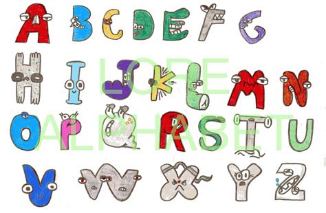 Alphabet Lore Letters Alphabet Lore Digital Althabet Lore Etsy