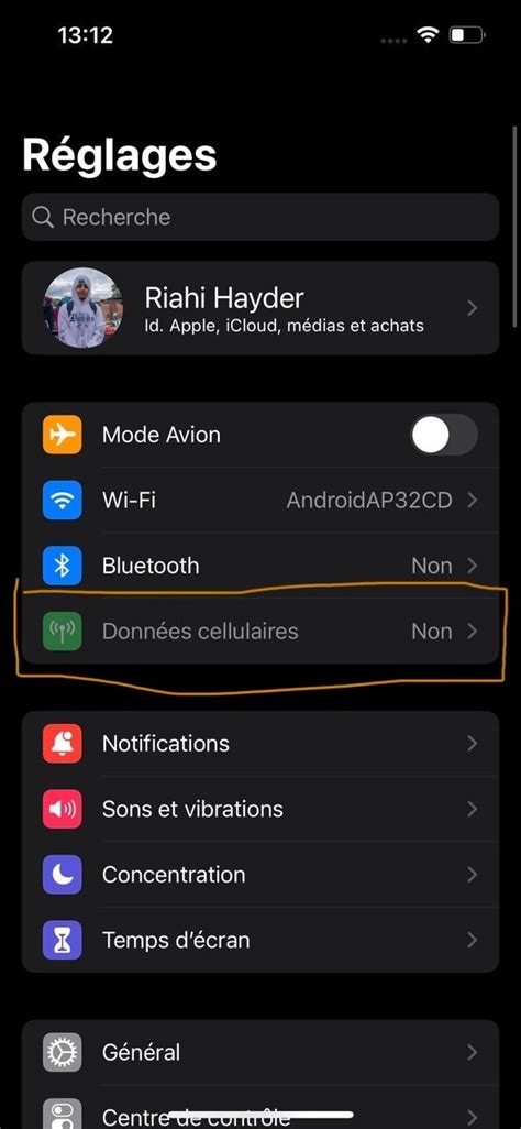 Cellular Menu Apple Community