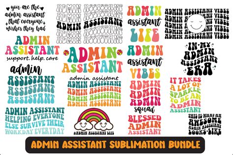 Admin Assistant Svg Sublimation Bundle Graphic By Uniquesvgstore · Creative Fabrica