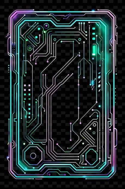 premium psd tron inspired circuit signboard with a rectangular board