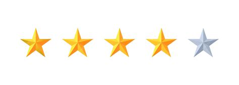 Premium Vector A Four Star Rating For A Website Or App