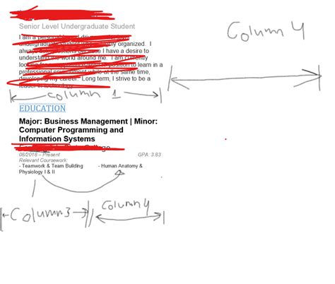 Need Help Making A Sub Column R Microsoftword