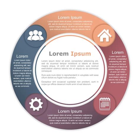 Premium Vector Circle Diagram With Four Elements