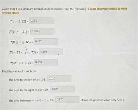 Given That Z Is A Standard Normal Random Variable