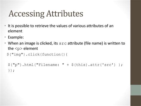 Jquery Element And Attribute Selectors Events Html Manipulation And Css