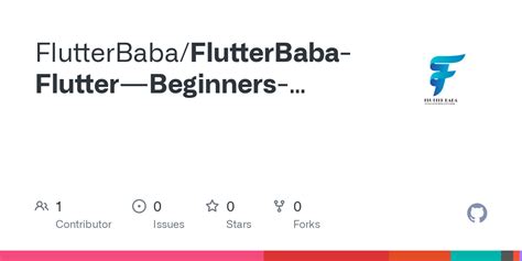 GitHub FlutterBaba FlutterBaba Flutter Beginners Course 2 1