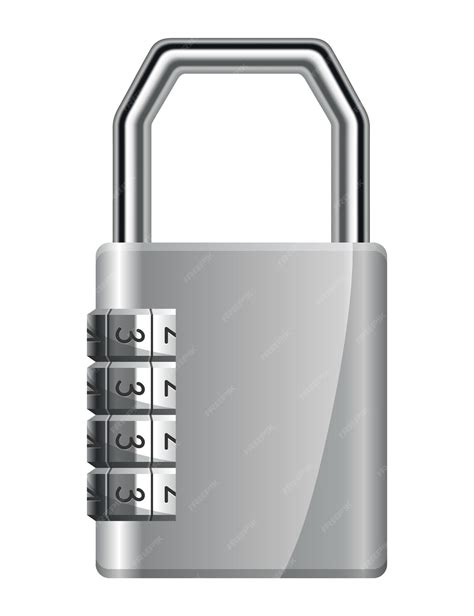 premium vector code padlock lock with combination password code