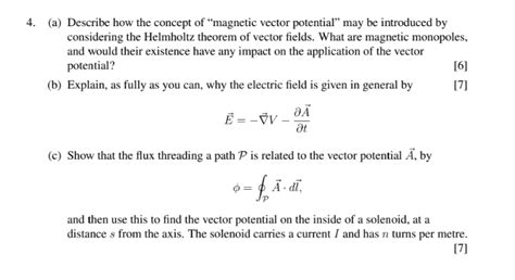 Solved A ﻿describe How The Concept Of Magnetic Vector