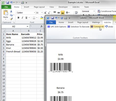 create barcode labels with mail merge barcodewiz