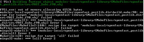 Compiling With MinGW Issue OpenFAST Openfast GitHub