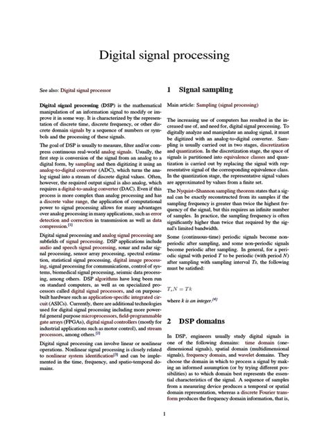 digital signal processing pdf digital signal processing signal