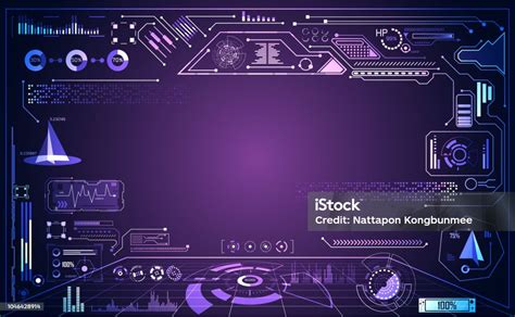 추상화의 디지털 데이터 차트 통신 컴퓨팅 및 원형 활력 혁신 기술 Ui 미래형 컨셉 Ai Hud 인터페이스 홀로그램 요소에 안녕