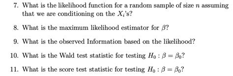 Solved Consider the linear regression model Yị BX Eis Chegg