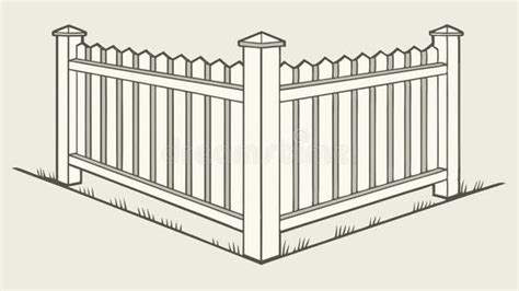 Classic Wooden Fence Boundary And Security Traditional Design Vector Design Generative Ai
