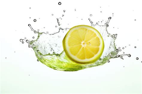 Premium Photo Lemon Lime Soda Splash Isolated On White Background