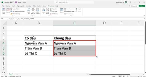 Mới Cách Bỏ Dấu Chữ Tiếng Việt Trong Excel Chi Tiết Nhất