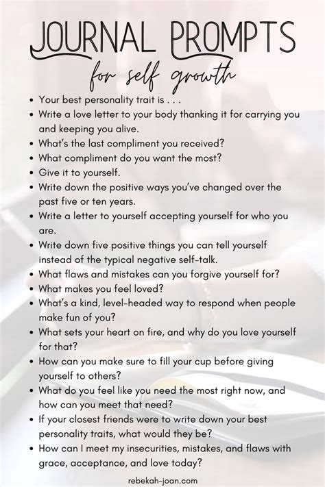Journal Prompts For Self Reflection Self Discovery Artofit