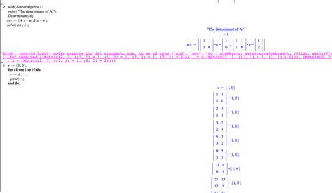 Maple Matrix Operation And System Equation Solving Mapleprimes