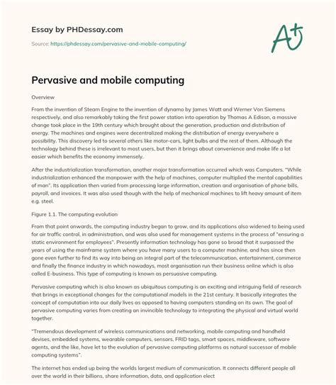 Pervasive And Mobile Computing