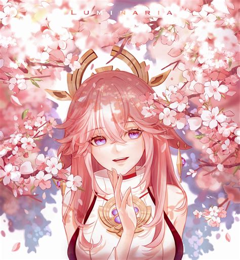 Yae Miko Genshin Impact By Luminaria161 On Deviantart