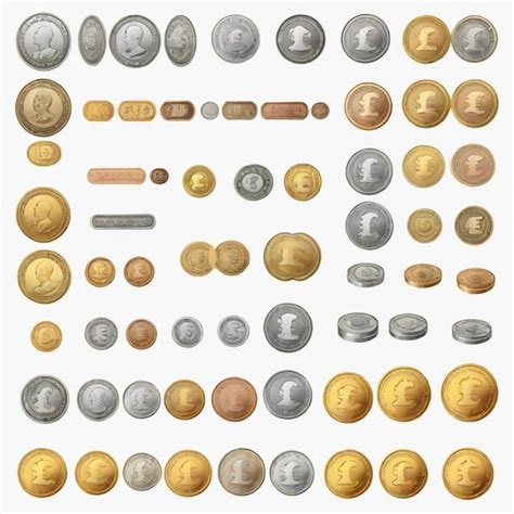 A collection of coins including one that sayseuroon it | Premium AI-generated vector