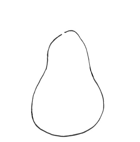 Pear Drawing 4 Easy Steps The Graphics Fairy