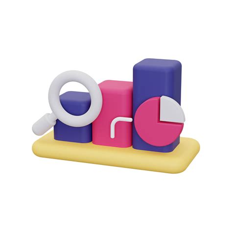 D Search Analysis Icon PNG