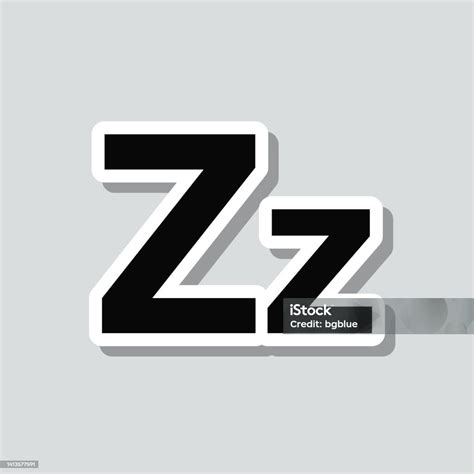 문자 Z 대문자와 소문자 회색 배경에 아이콘 스티커 3차원 형태에 대한 스톡 벡터 아트 및 기타 이미지 3차원 형태 개념