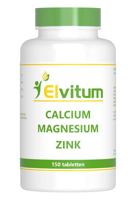 Calcium Magnesium Zinc Tablets 150 Count Elvitum