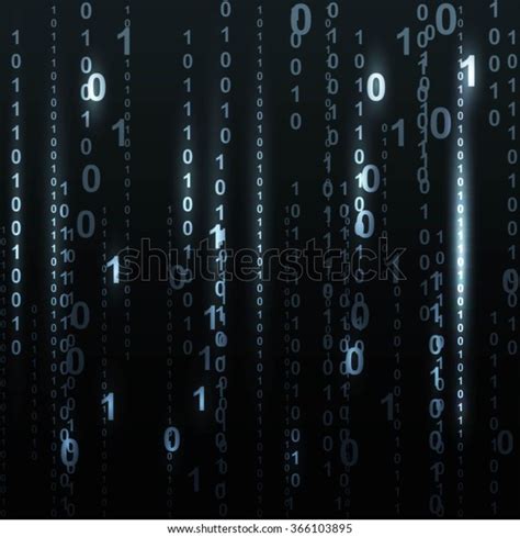 Twinkle Binary Code Screen Listing Table Stock Vector Royalty Free