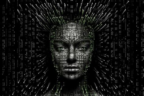 Premium Ai Image Human Shape Made With Digital Binary Codes Concept