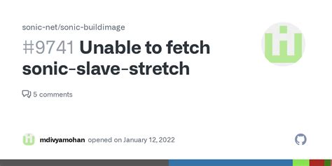Unable To Fetch Sonic Slave Stretch Issue 9741 Sonic Net Sonic Buildimage GitHub