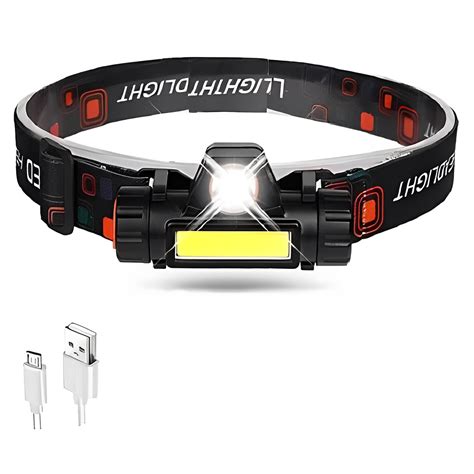 Фонарь налобный Bailong BL-872-XPE+COB магнит + microUSB (2 режима ...
