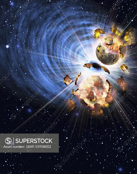 Planets Exploding In Space Superstock