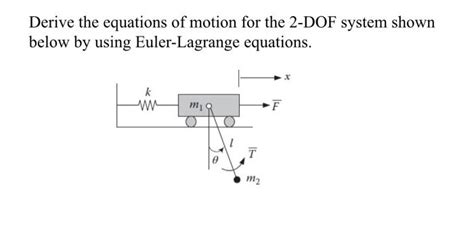 solved derive the equations of motion for the 2 dof system
