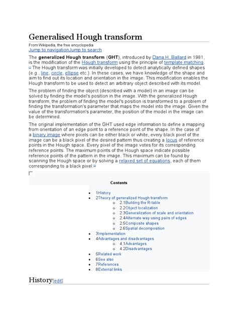 Generalised Hough Transform Pdf Multidimensional Signal Processing