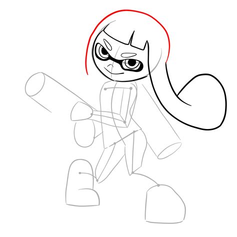 How To Draw An Inkling Girl Sketchok Easy Drawing Guides