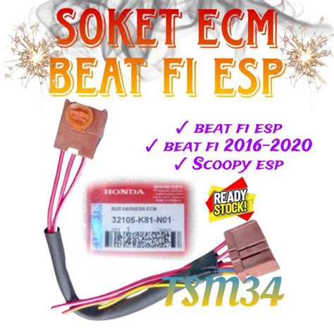 Jual Socket Soket Kabel Ecm Ecu Beat Fi Esp Beat 2016 2020 Scoopy