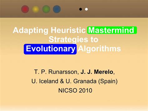 Pdf Adapting Heuristic Mastermind Strategies To Evolutionary Algorithms Dokumentips