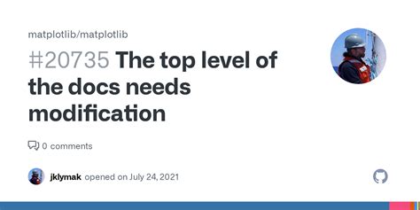 The Top Level Of The Docs Needs Modification Issue Matplotlib Matplotlib Github