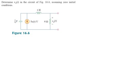 solved determine in the circuit of fig 16 6 assuming zero
