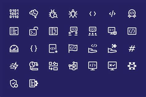 Coding Icons Icons Ft Code And Programming Envato