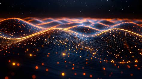 The Data Pulse In The Wave Of Technologyan Abstract Representation Of