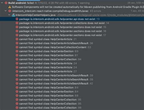 Android Build Error Packages Do Not Exist Community