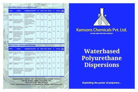 Pdf Elastomeric Aliphatic Urethanes Tic Urethane … Pud Brochure Design Pdfdispersion For
