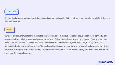 ⏩solveddistinguish Between Surface Level Diversity And Deeplevel