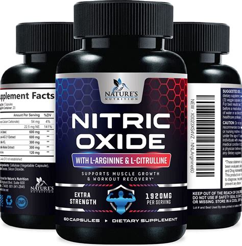 Extra Strength Nitric Oxide Supplement L Arginine Citrulline Malate
